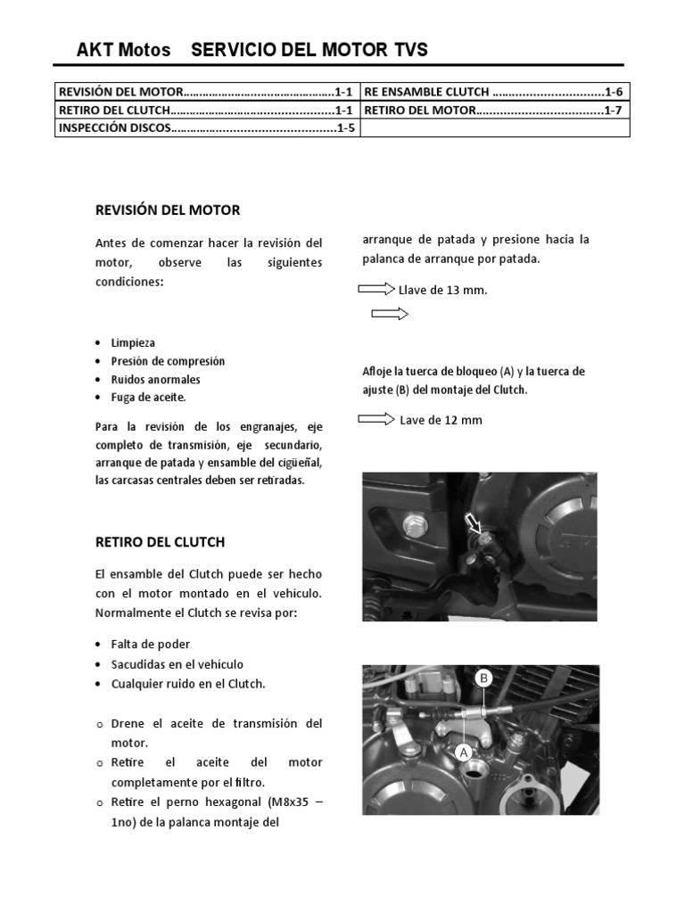 Motor 3a | PDF | Embrague | Tornillo