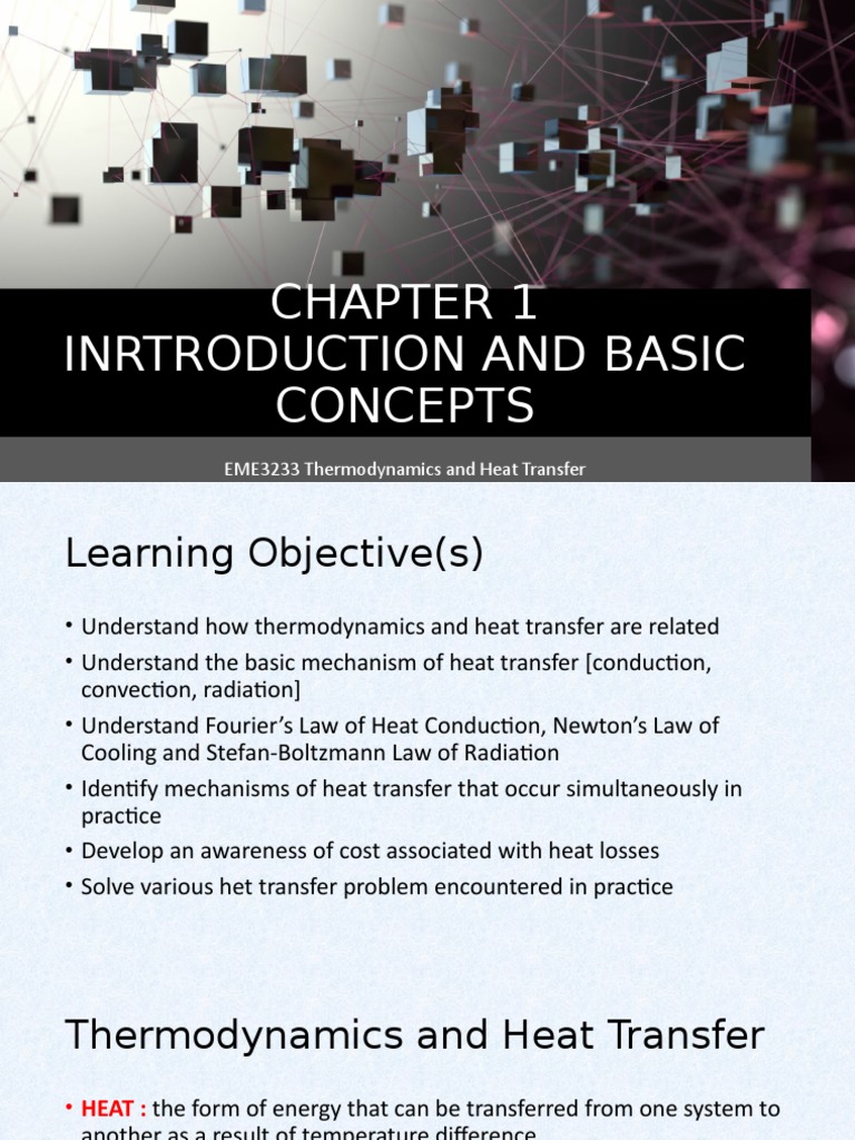 Introduction and Basic Concept | PDF | Thermal Conductivity | Heat Transfer