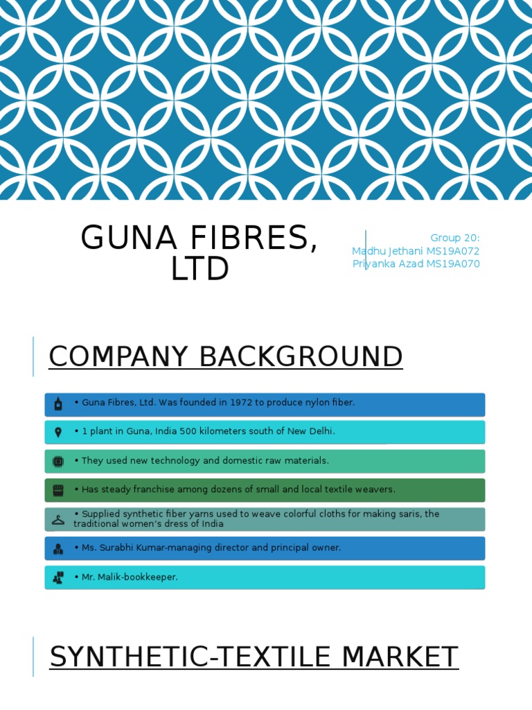 Group 20 - Guna Fibres LTD | PDF | Textiles | Inventory