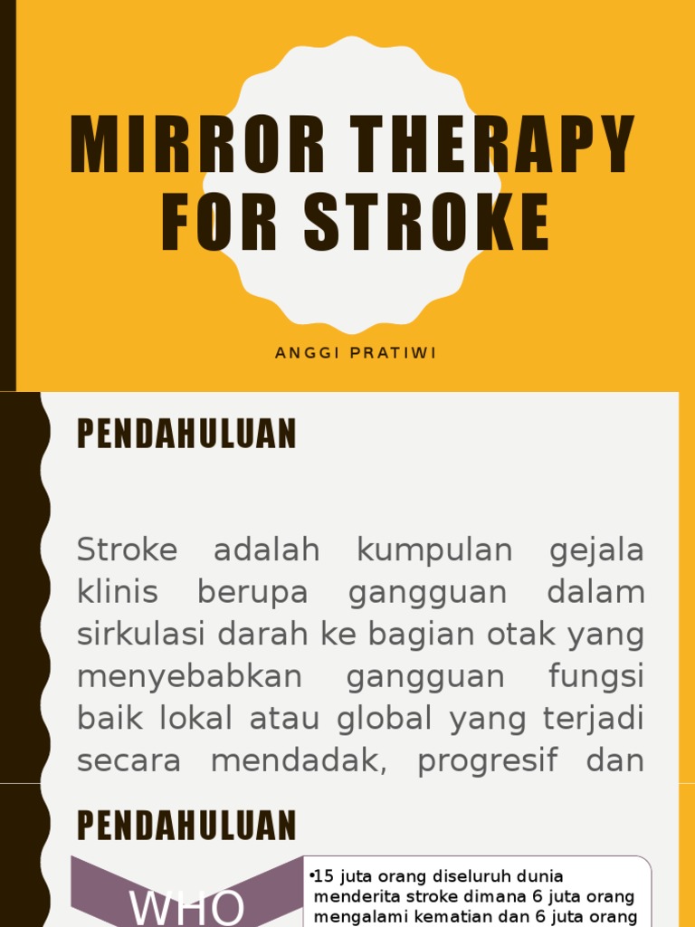 Mirror Therapy For Stroke | PDF