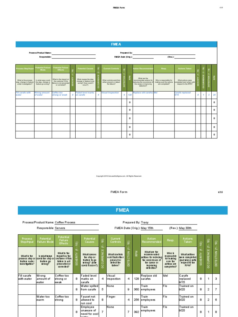 Process/Product Name: Prepared By: Responsible: FMEA Date (Orig ...