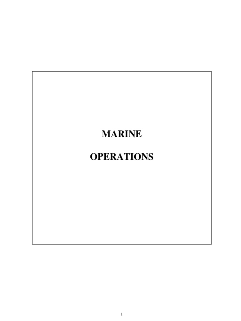 Marine Operations Training Overview | PDF | Tide | Knot