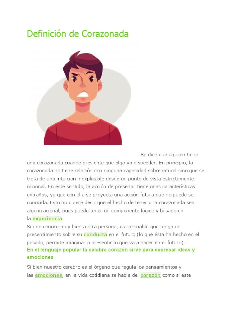 Definición de Corazonada | PDF | Razón | Los símbolos