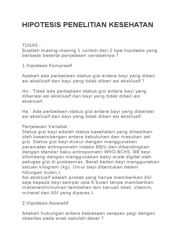 Hipotesis Penelitian | PDF