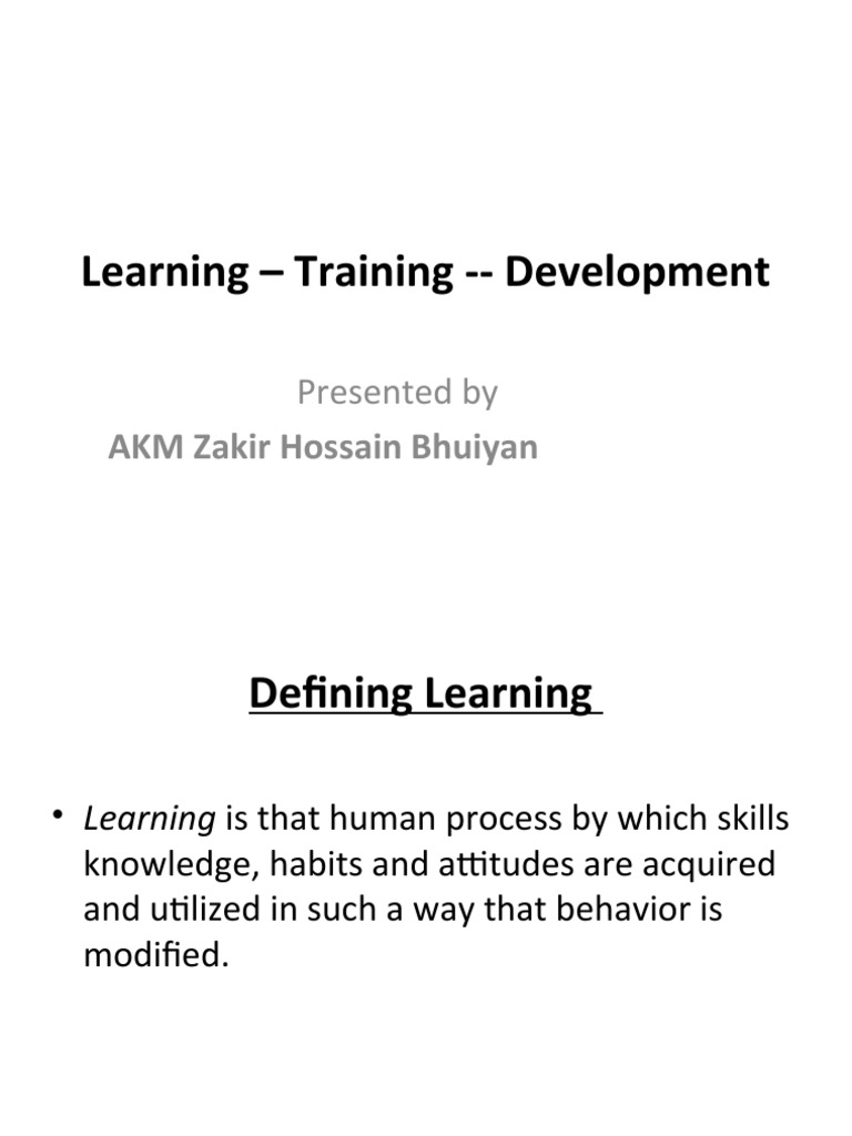 Learning Training Development Pdf Competence Human Resources