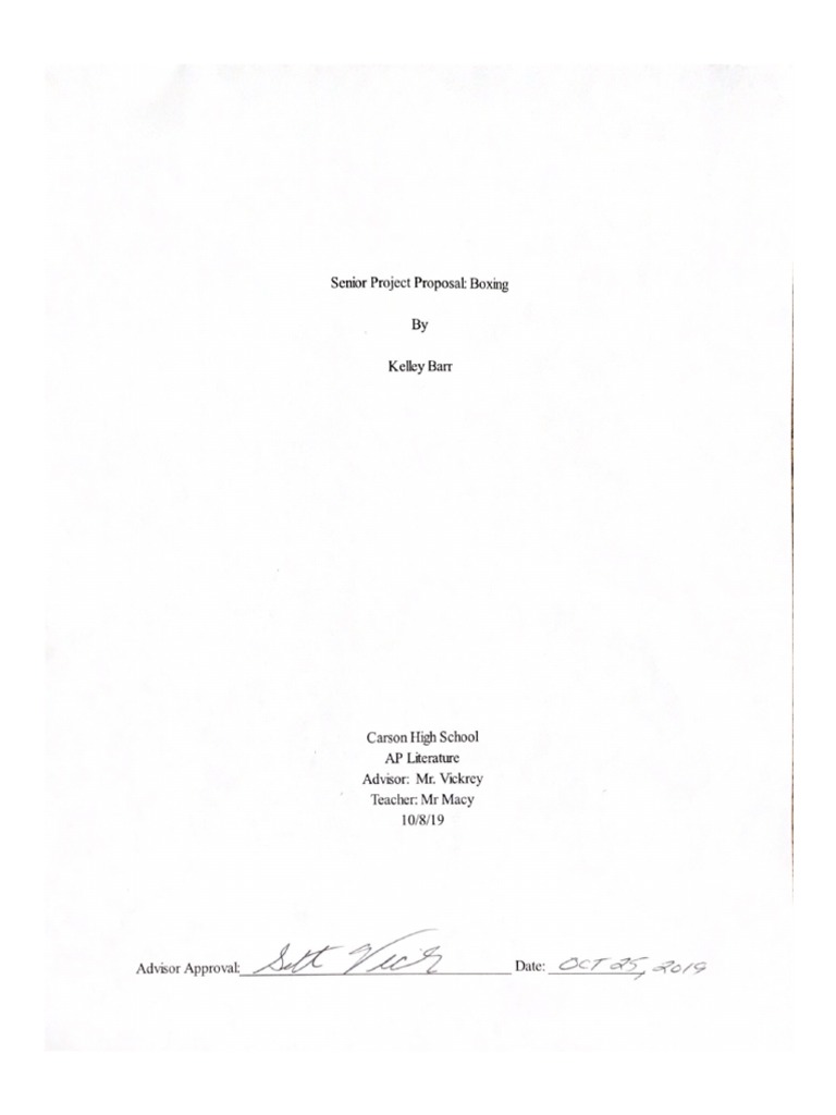 Senior Project Proposal Boxing | PDF