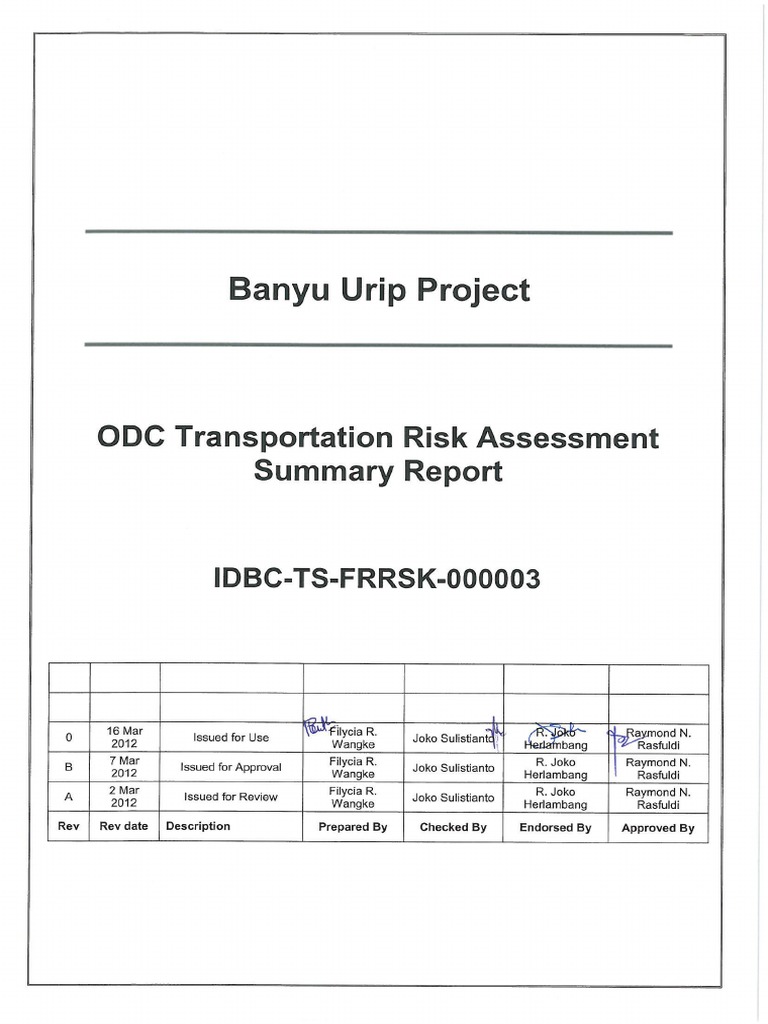Transportation pROCEDURE | PDF | Risk Assessment | Hazards