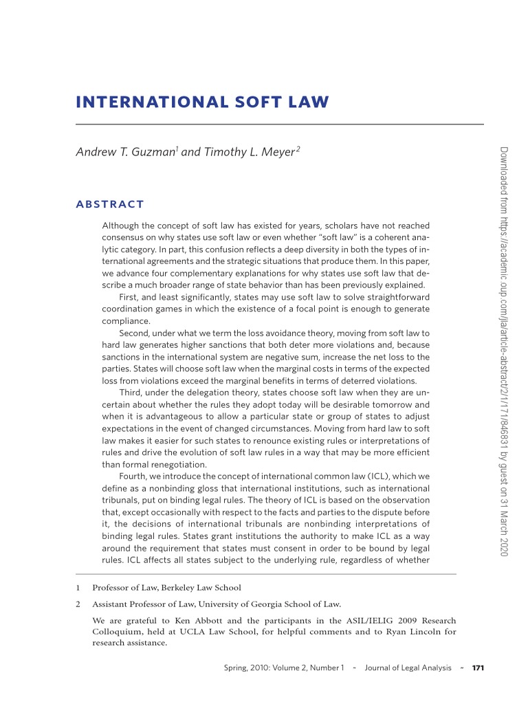Understanding International Soft Law | PDF | Treaty | Ratification