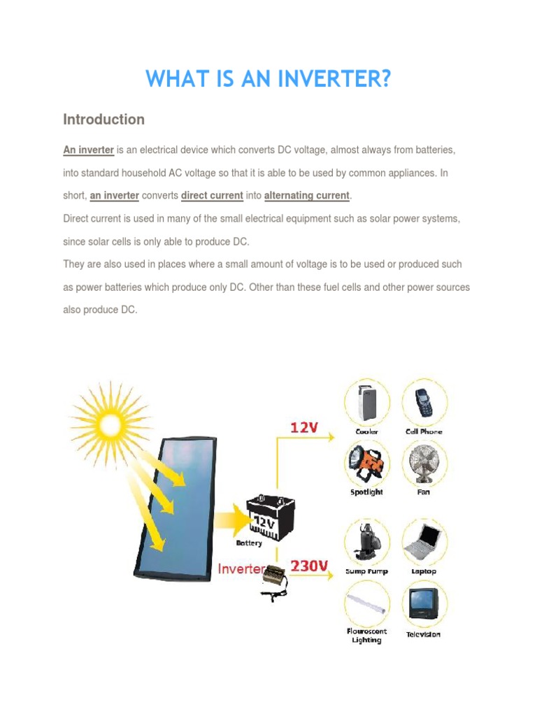 What Is An Inverter PDF | PDF | Power Inverter | Direct Current