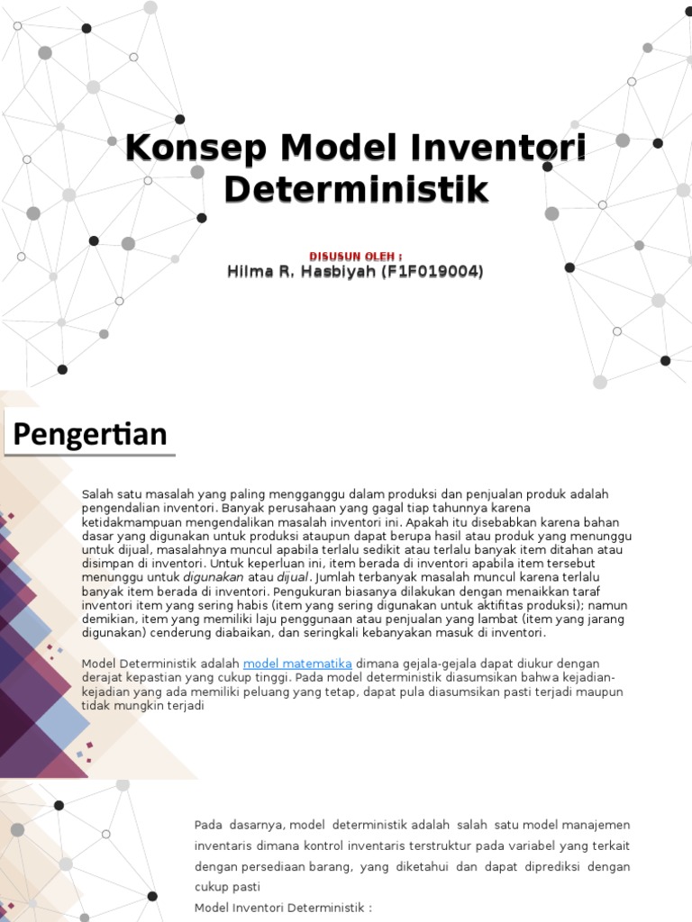 Hilma - Konsep Model Inventori Deterministik | PDF