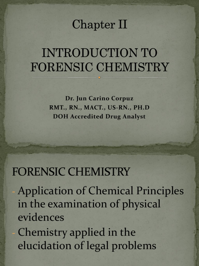Introduction to Forensic Chemistry | PDF | Crime Scene | Witness