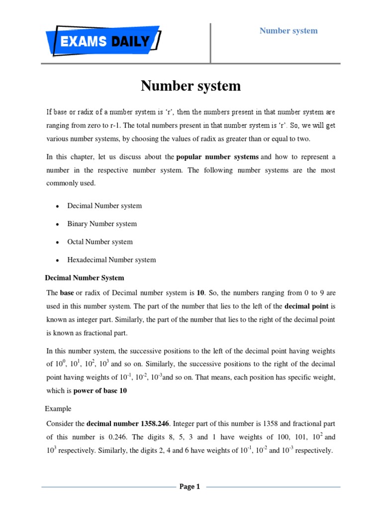 Understanding Number Systems | PDF | Numbers | Arithmetic