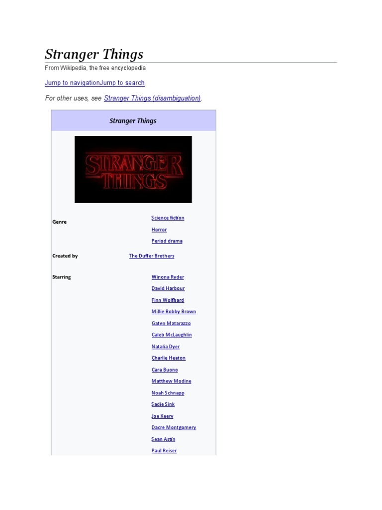 Stranger Things | PDF