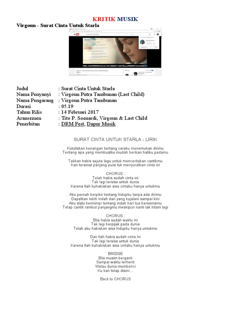 Contoh Kritik Musik Yang Baik | PDF