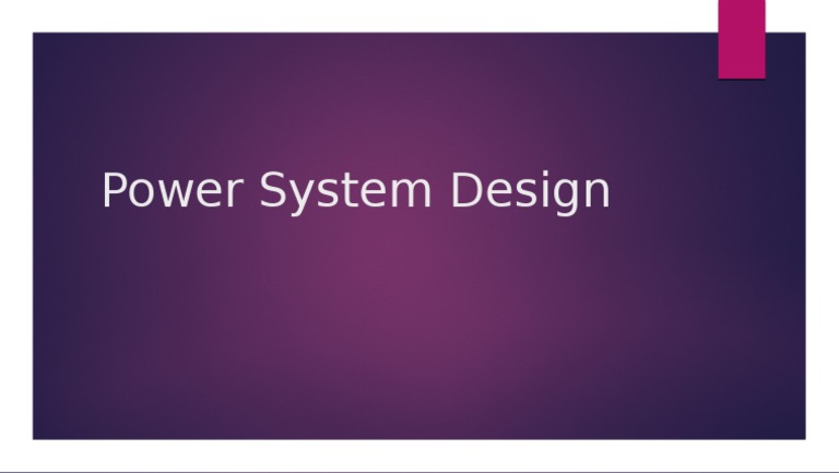 Power System Design | PDF