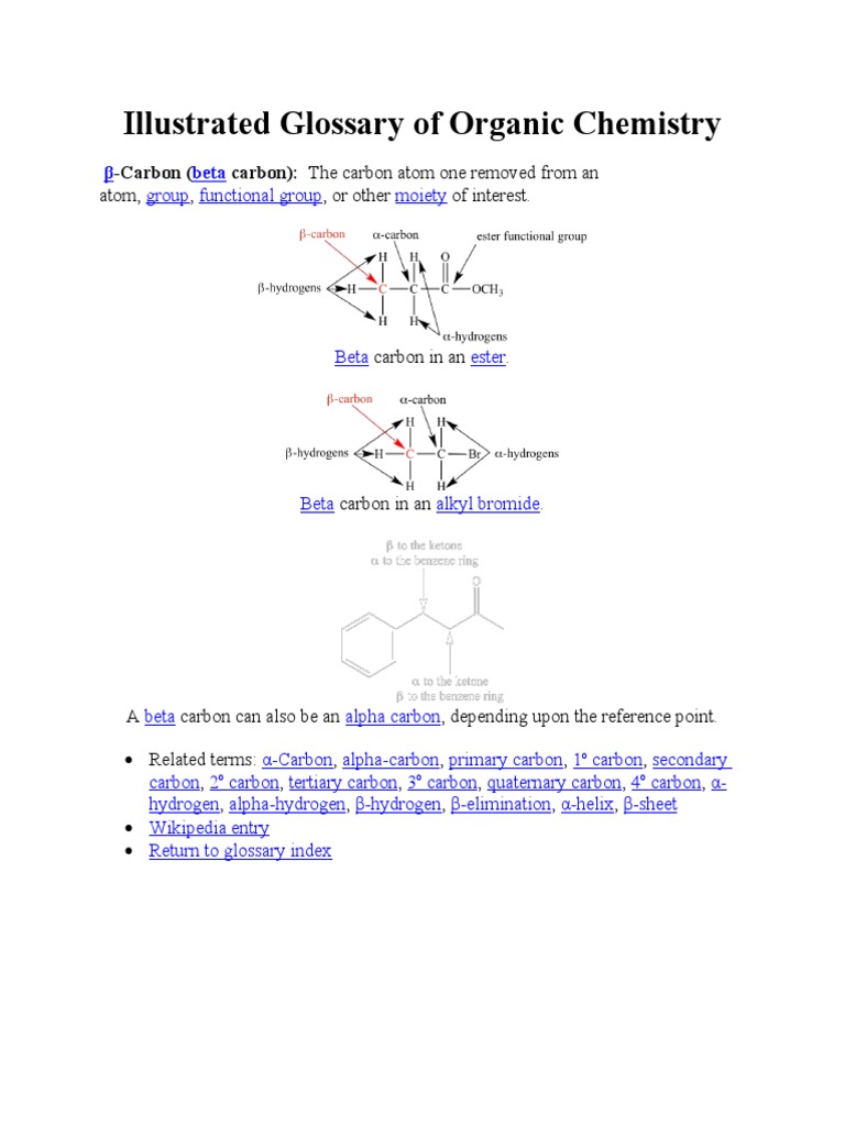 Illustrated Glossary of Organic Chemistry | PDF