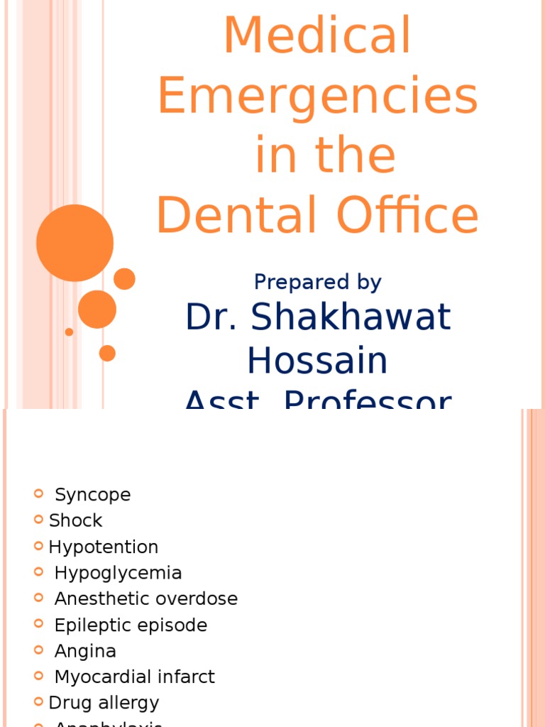 Medical Emergencies in The Dental Office | PDF | Shock (Circulatory ...