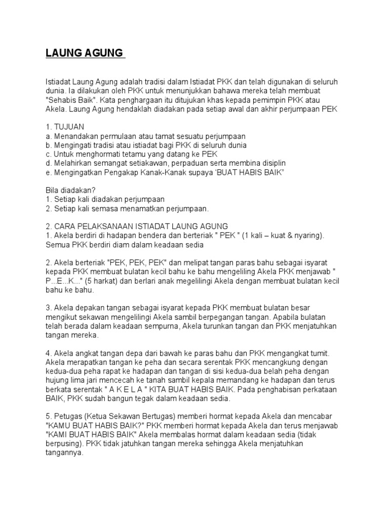 Memperkenalkan Tradisi Laung Agung dalam Pengakap | PDF