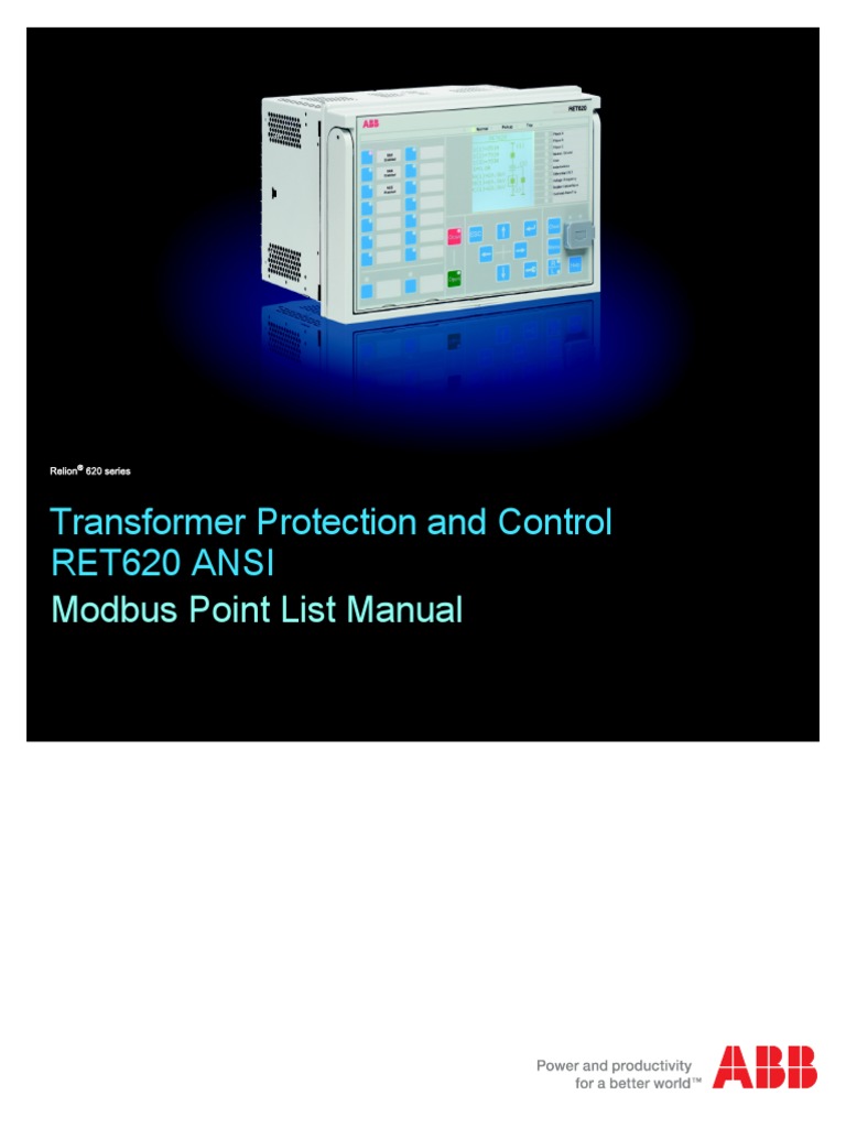 Transformer Protection and Control Ret620 Ansi: Modbus Point List ...