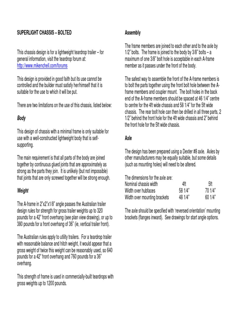 Superlight Chassis - Bolted Assembly | PDF | Trailer (Vehicle) | Axle