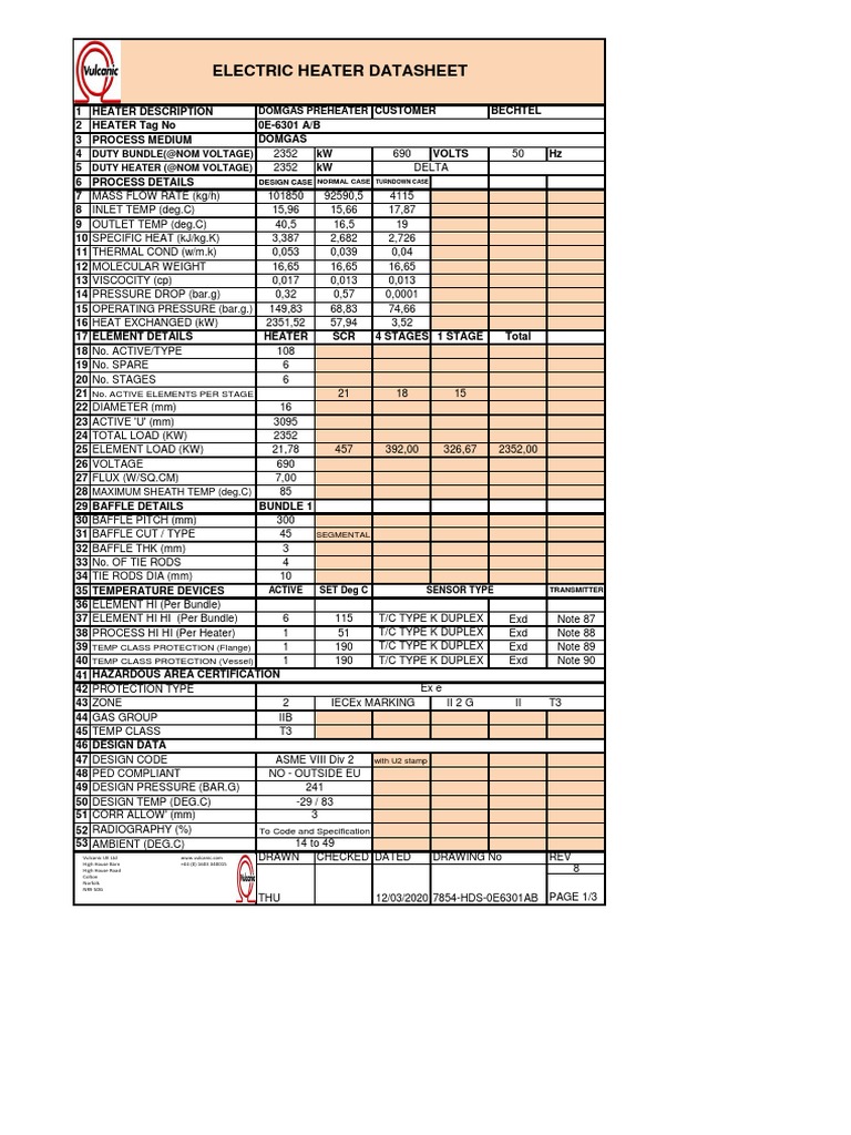 Electric Heater Datasheet Breakdown | PDF | Watt | Manufactured Goods