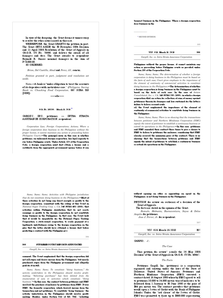 Cargill Inc. Vs Intra Strata | PDF | Corporations | Lawsuit