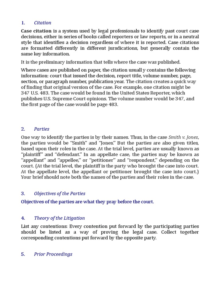 Citation: Case Citation Is A System Used by Legal Professionals To ...