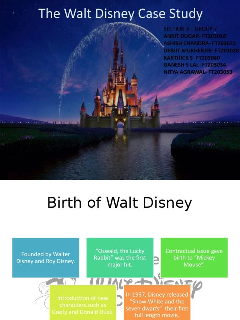 Walt Disney Company Case Study Overview | PDF | The Walt Disney Company ...