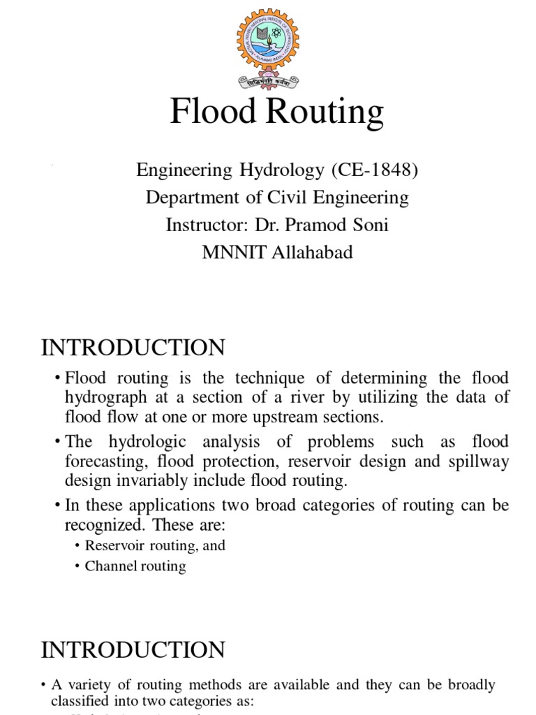 Flood Routing - 1 | PDF | Hydrology | Water