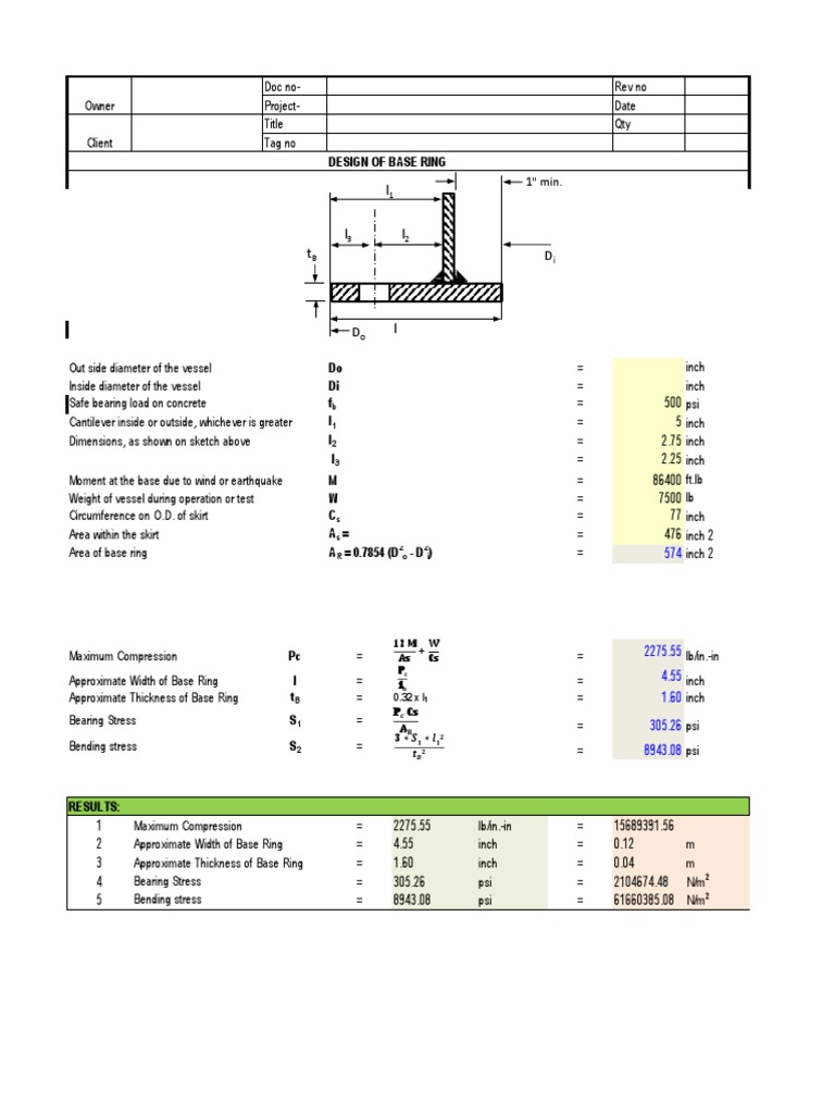 Design of Base Ring | PDF | Mechanical Engineering | Building Engineering