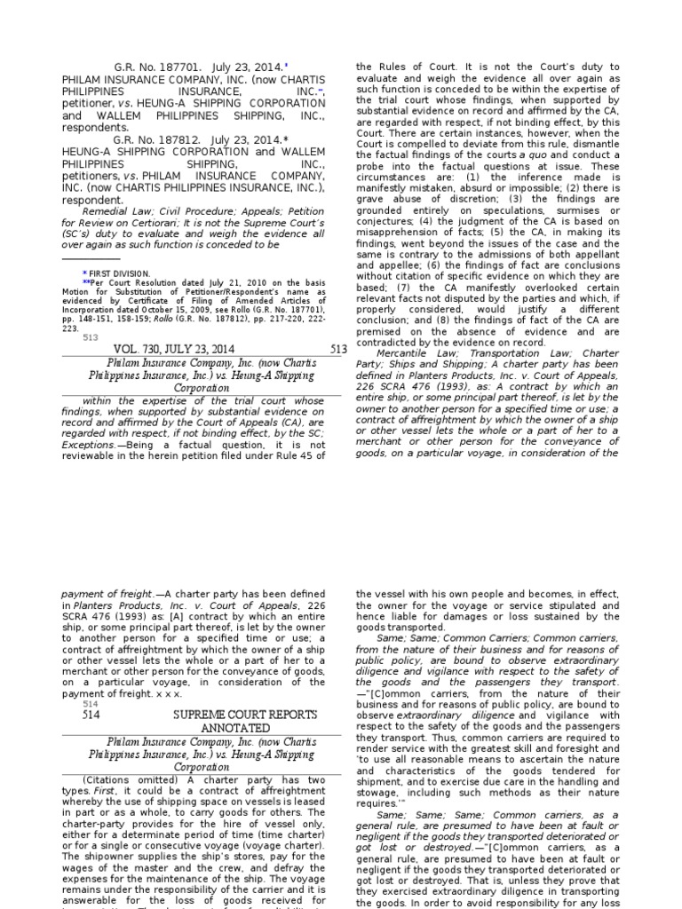 Philam Insurance Company, Inc. (Now Chartis Philippines Insurance, Inc ...