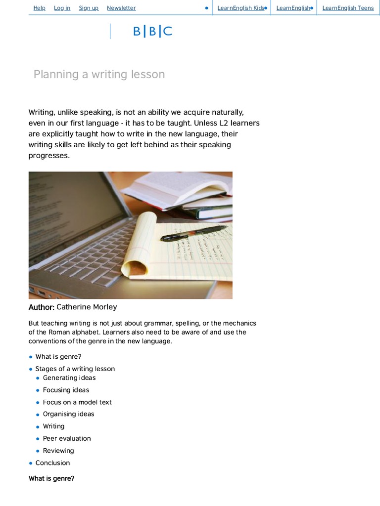 Planning A Writing Lesson - TeachingEnglish - British Council - BBC ... Planning A Writing Lesson - TeachingEnglish - British Council - BBC ...