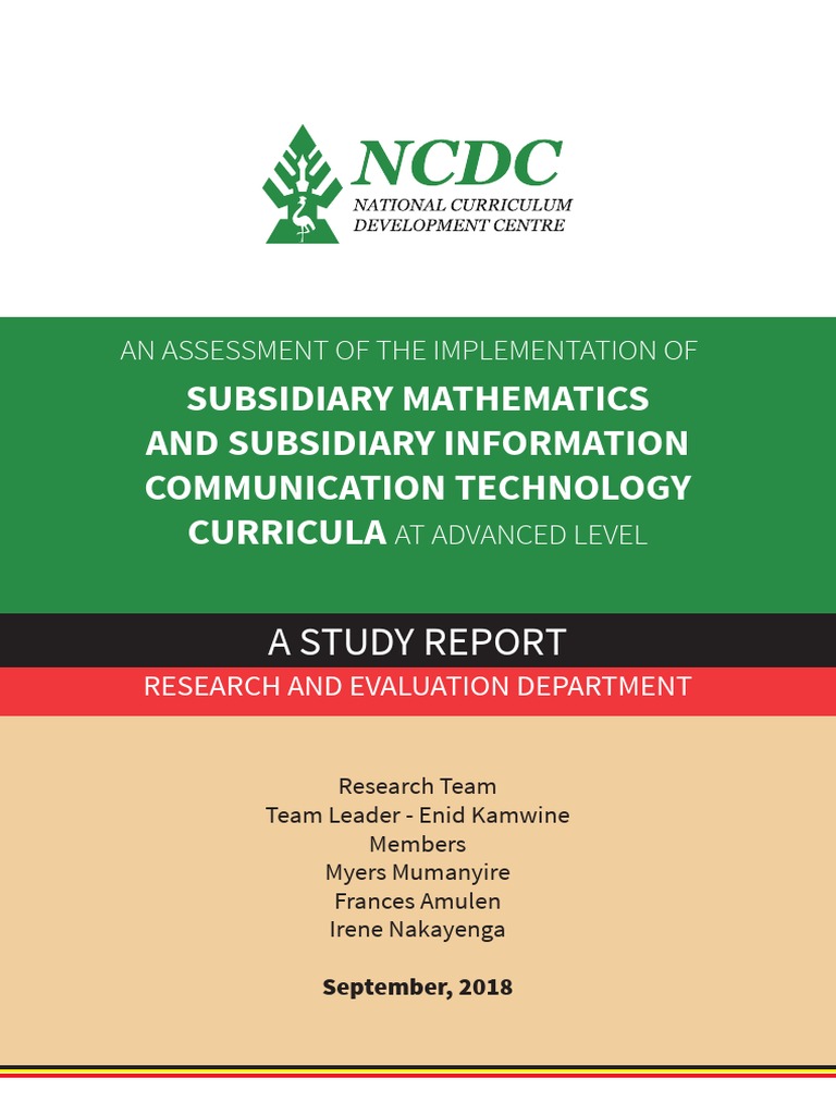 Sub Math Sub ICT NCDC Findings PDF | PDF | Constructivism (Philosophy Of Education) | Curriculum