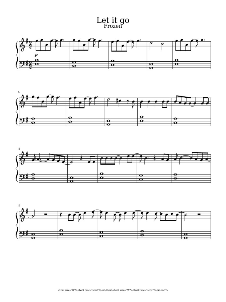 Notas y acordes de "Libre Soy" | PDF