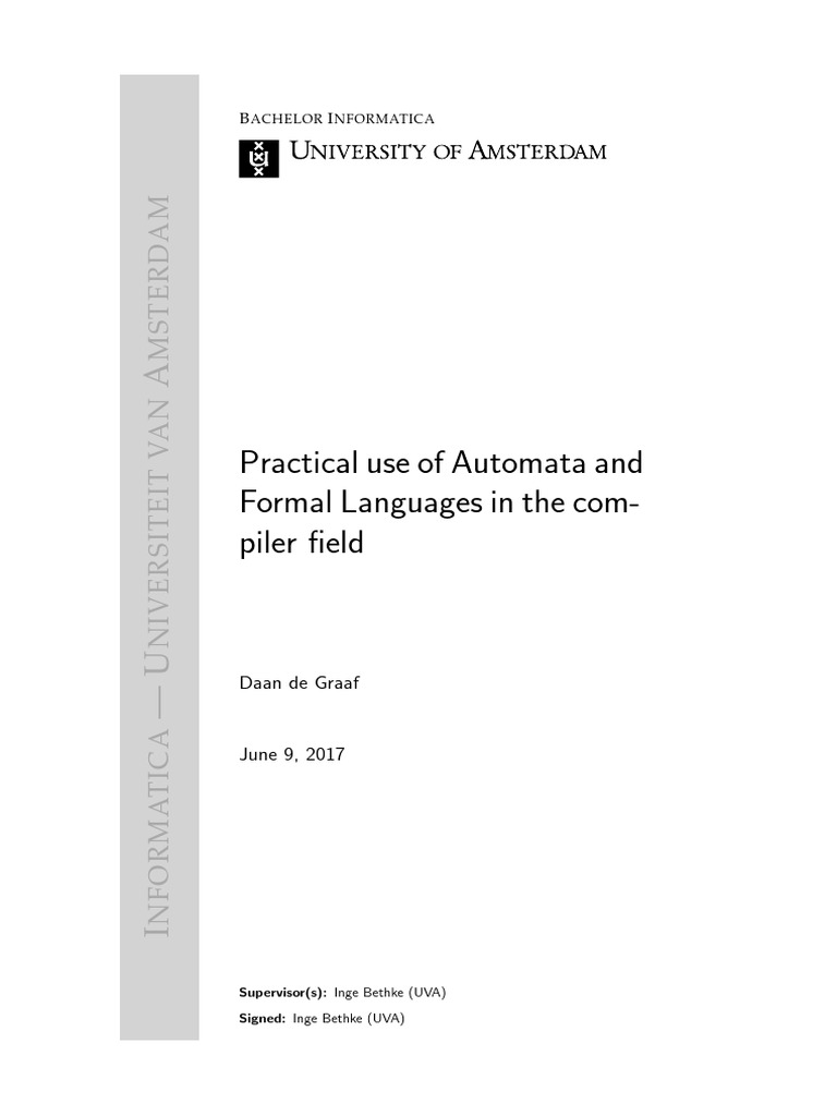 Practical Use Of Automata And Formal Languages Pdf Parsing Compiler