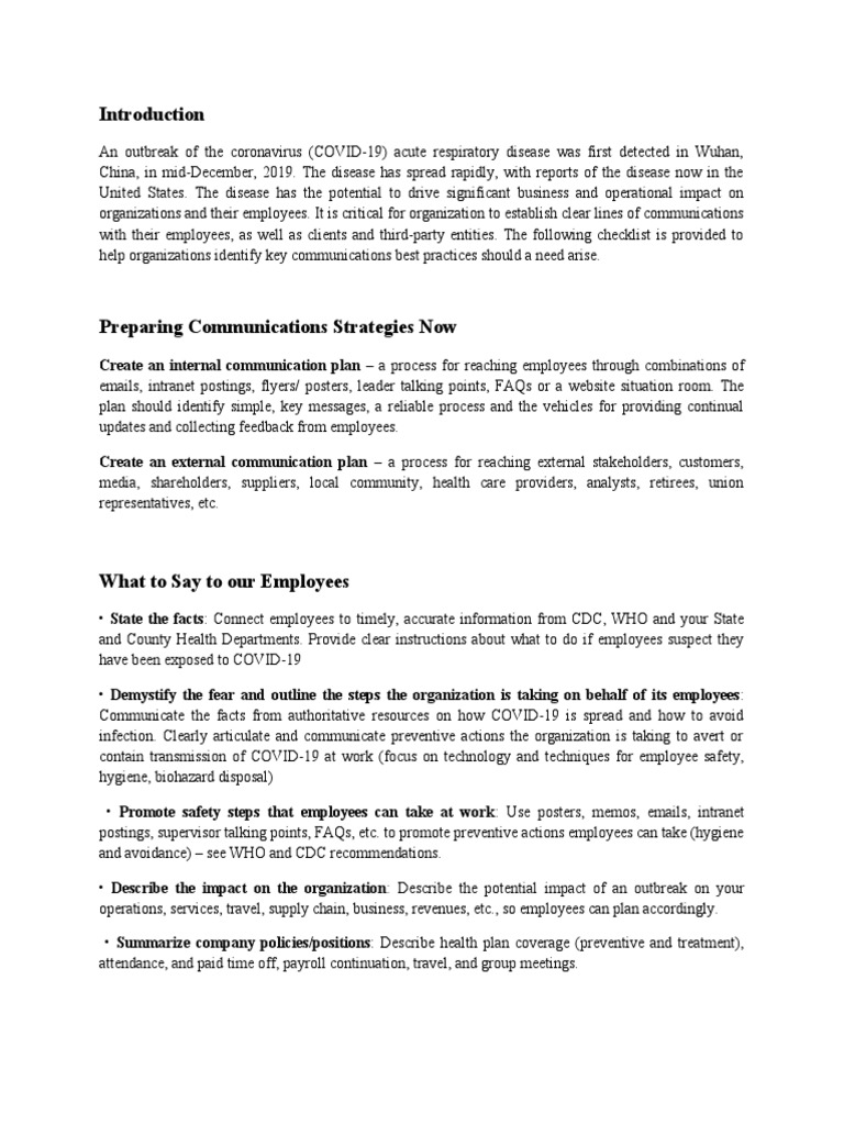 Create An Internal Communication Plan - A Process For Reaching ...