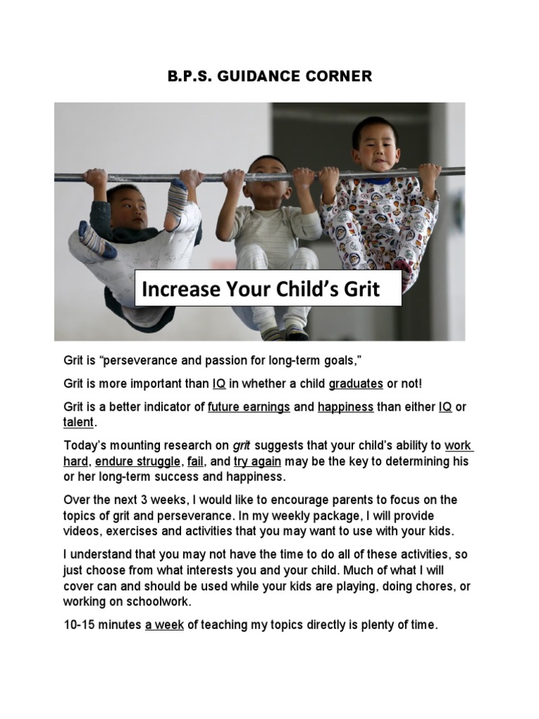 Guidance Corner Grit 1 | PDF | Self-Improvement | Wellness