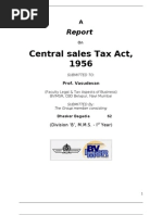 Objects and Basic Scheme of The CST Act | PDF | Taxes | Excise