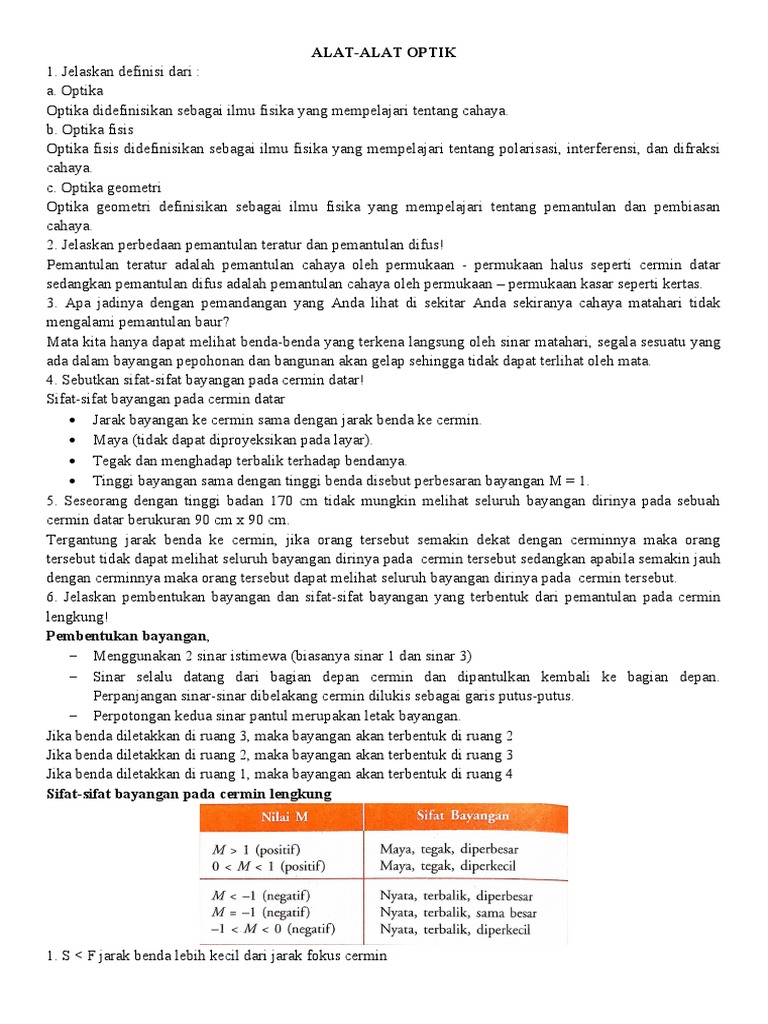 Alat-Alat Optik | PDF