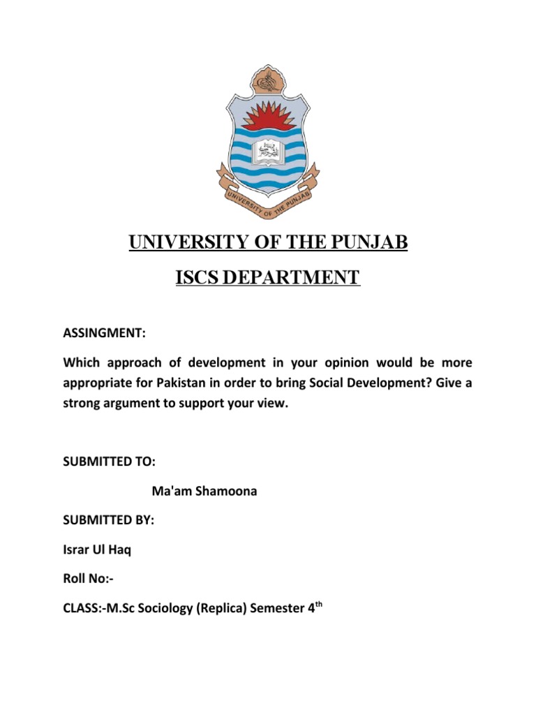 Top Down Approach Best for Pakistan Social Development | PDF | Economic ...