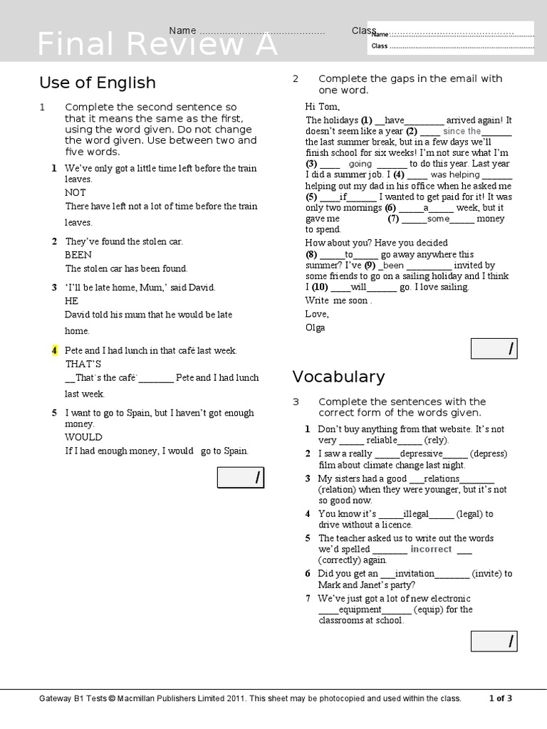 Gateway B1 | PDF