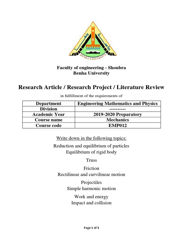 Engineering mechanics research topics | PDF | Collision | Friction