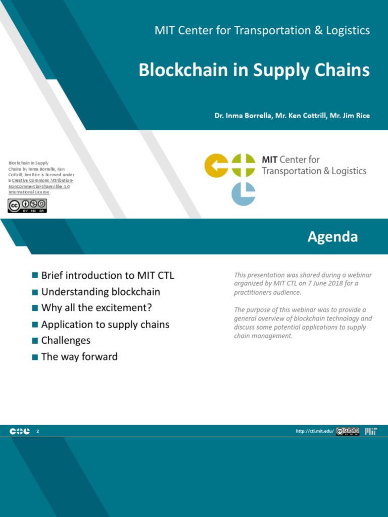 MIT CTL Blockchain Webinar 2018 PDF | PDF | Logistics | Business