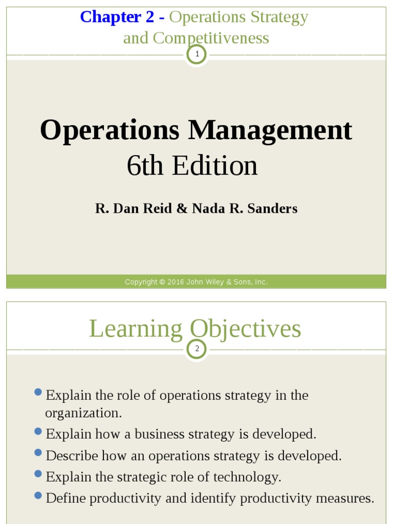 Operations Management: 6th Edition | PDF | Strategic Management | Business