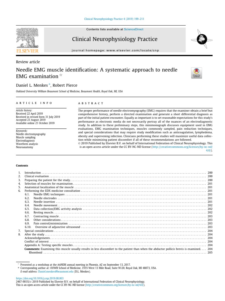 Needle EMG Muscle Identification | PDF | Electromyography | Thumb