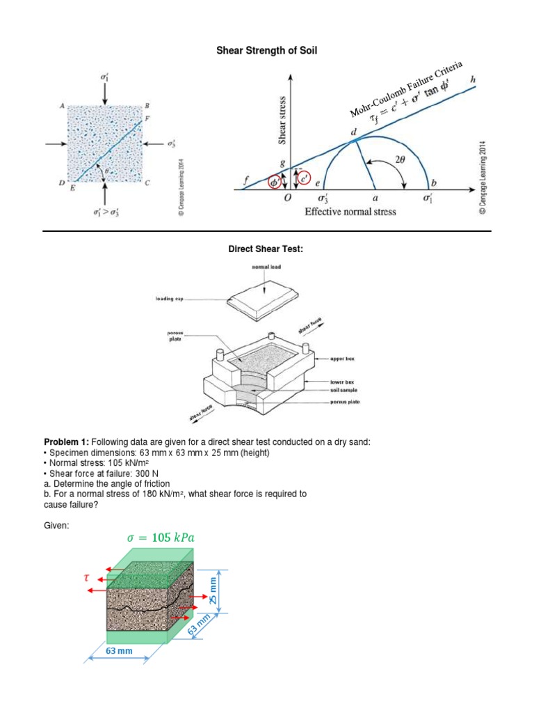 Sample Problems For Shear Strength of Soil 1 | PDF | Materials Science ...