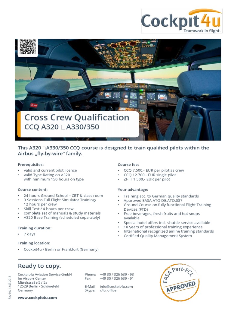 A320 to A330/350 CCQ Course Details | PDF | Aerospace | Aircraft