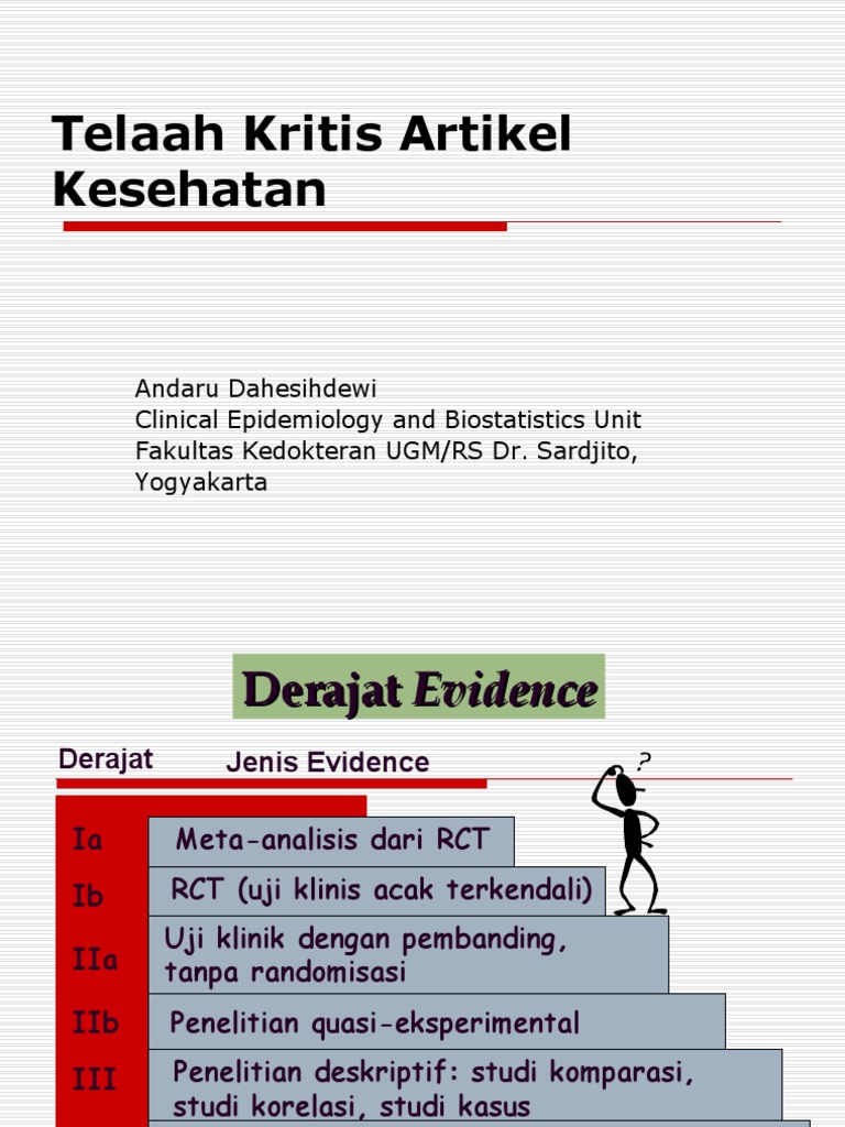 Telaah Kritis Artikel Kesehatan Kuliah F310 | PDF