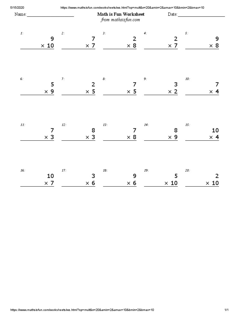 Math Multiplication | PDF
