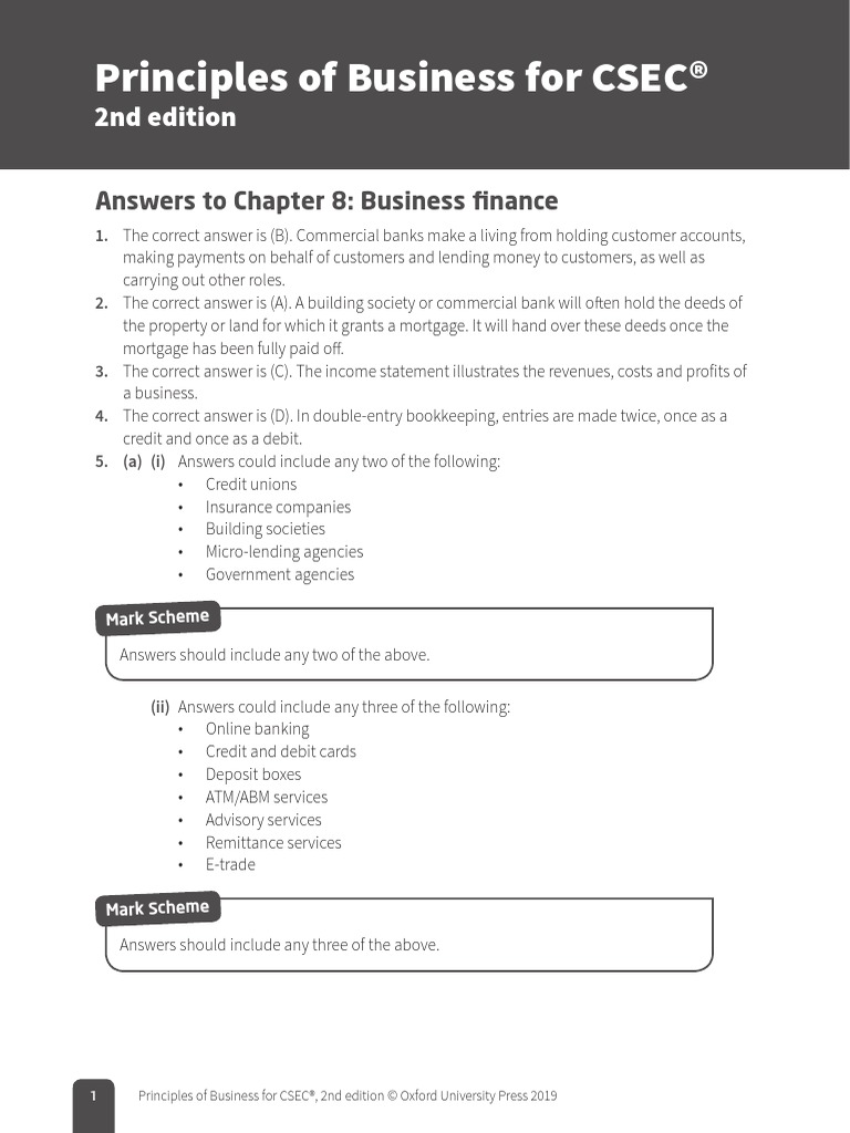 Principles of Business For CSEC®: 2nd Edition | PDF | Credit | Finance ...